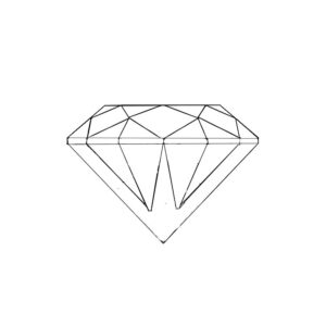 How to draw a diamond: shape,ring and realistic brilliant