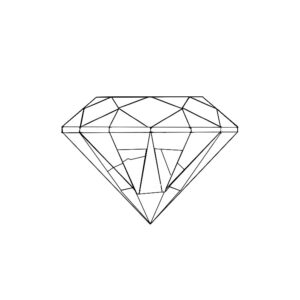How to draw a diamond: shape,ring and realistic brilliant