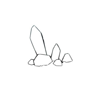 Crystal drawing: Realistic, Cluster, Colorful, Ice and very Easy