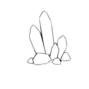 Crystal drawing: Realistic, Cluster, Colorful, Ice and very Easy
