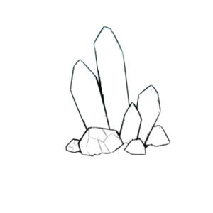 Crystal drawing: Realistic, Cluster, Colorful, Ice and very Easy