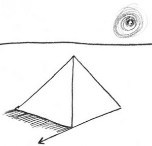 Pyramid drawing: Easy, Simple, Step by Step and Line