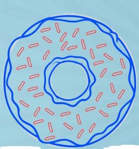 Donut Drawing: Easy, Cute, Simple and Step by Step