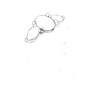 Ring Drawing: Easy, Simple, With Diamonds and Step by Step