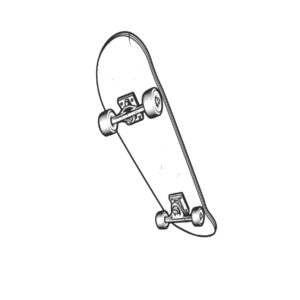 Skateboard Drawing: Trippy, Easy, Sketch and Step by Step