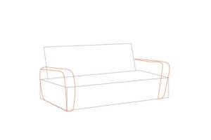 Couch Drawing: Easy, From The Side, Simple