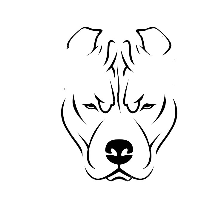 Pit Bull Drawing: Easy, Simple, Cute