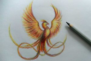 Drawing a Phoenix: Step by Step, Bird and With Pencil