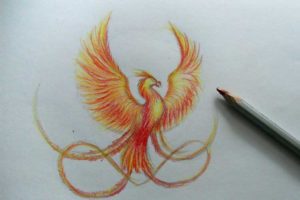 Drawing a Phoenix: Step by Step, Bird and With Pencil