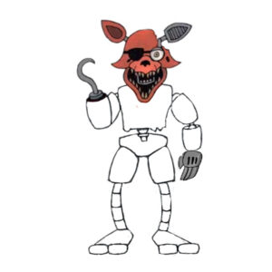 How to draw Foxy Fnaf: Easy and Simple