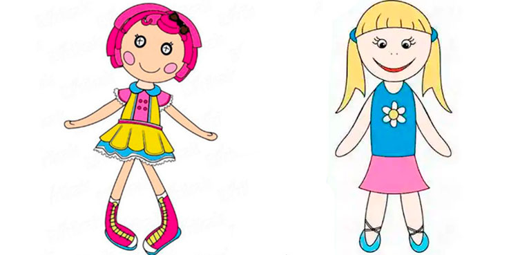 How to Draw a Rag Doll: Easy and Dress