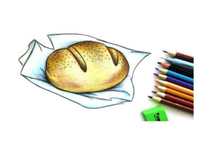 How to draw bread: Easy, Simple and Step by Step